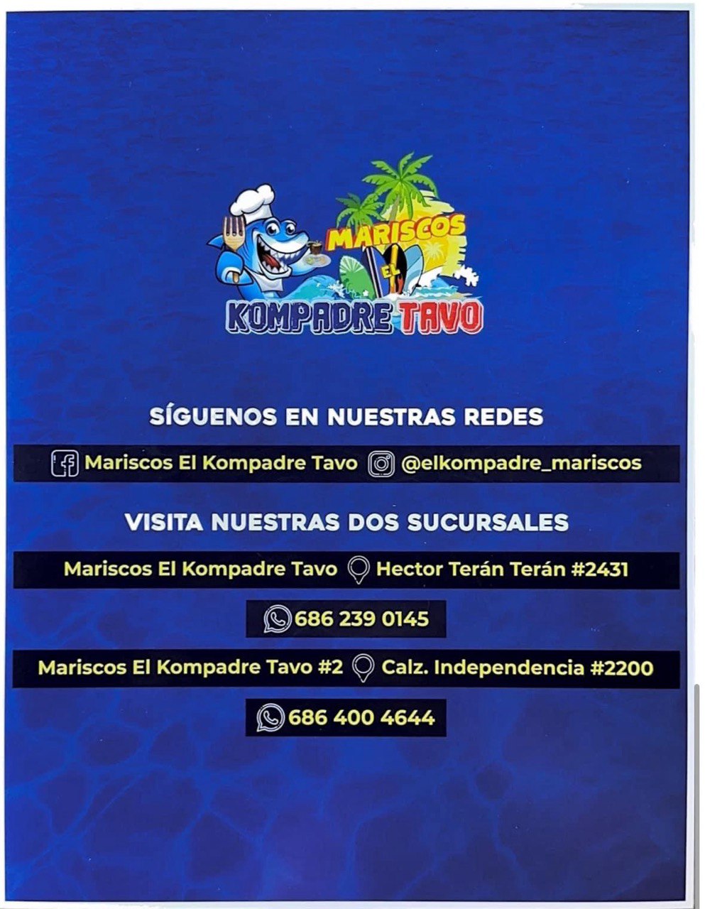 El Kompadre Tavo – Los mejores mariscos de Mexicali